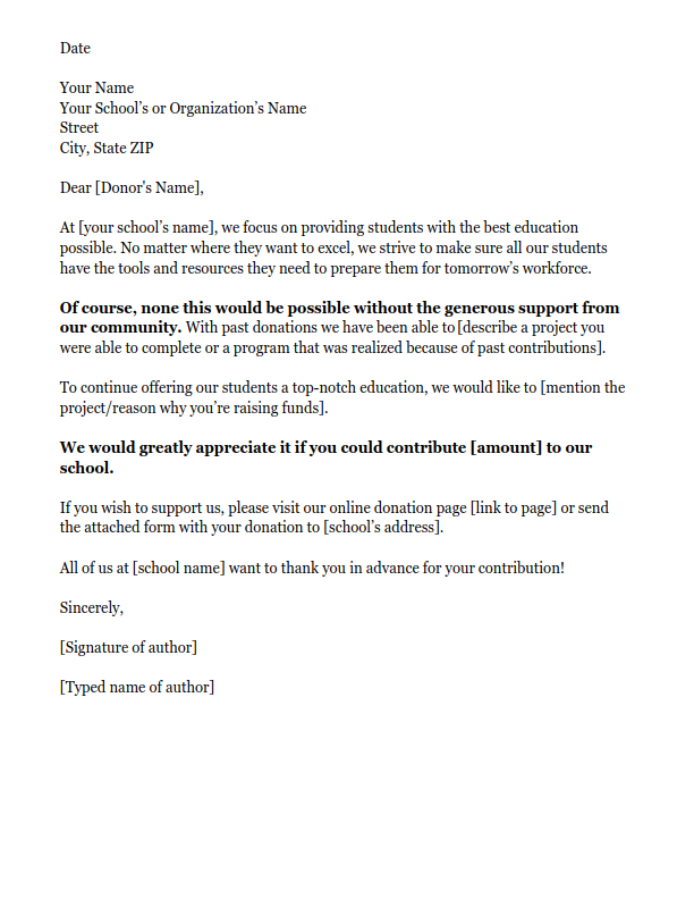 How To Write A Donation Re Letter Template The Best Professional 